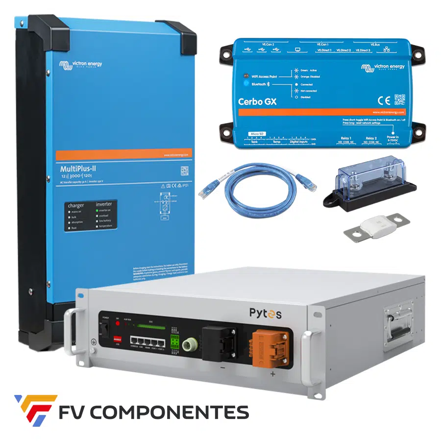 Victron Multiplus II 48/3000 Isolated Basic Kit + Pytes V5 + Cerbo GX ...